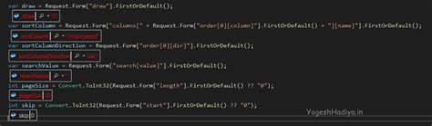 Server Side Rendering Of Datatables Js In Aspnet Core Tutorials Link