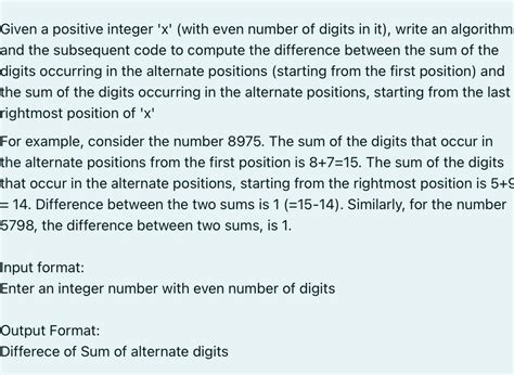Solved Given A Positive Integer X With Even Number Of Chegg