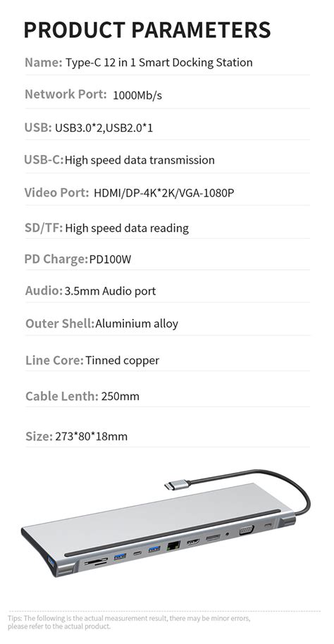 Factory Wholesale In Usb C Docking Station Usb Type C To K Adapter With Hd Mi Display Port