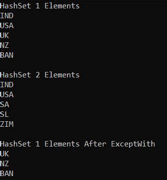 Generic Hashset Collection Class In C Dot Net Tutorials