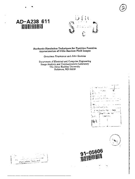 Fillable Online Stochastic Simulation Techniques For Partition Function Approximation Of Gibbs