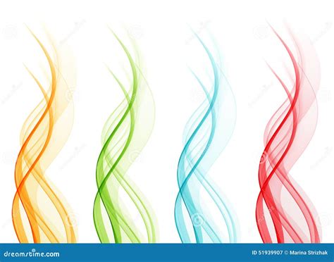 Set Of Abstract Color Wavy Lines Stock Vector Illustration Of Layout Banner 51939907