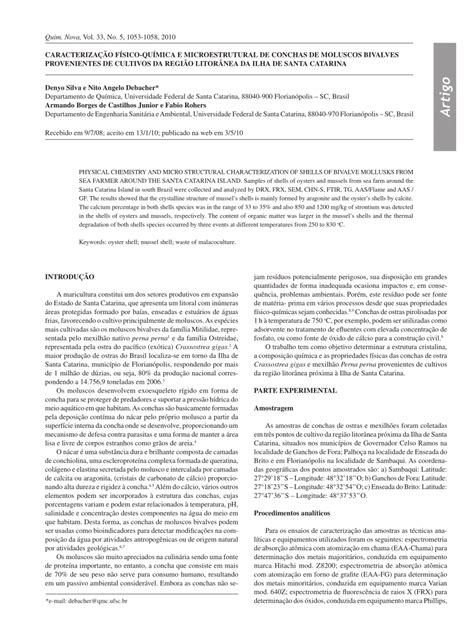 Pdf Physical Chemistry And Micro Structural Characterization Of