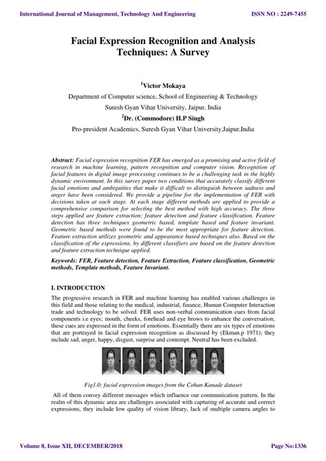 Pdf Facial Expression Recognition And Analysis Techniques A Survey Pdf Facial Expression Recognition And Analysis Techniques A Survey