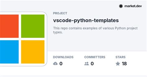 Vscode Python Templates Ecosystem Directory Marketdev