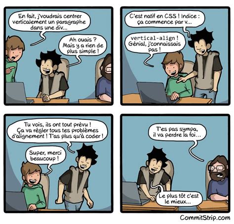 CommitStrip Apprendre à coder HTML5 à un stagiaire
