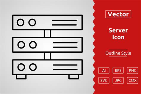 Vector Server Outline Icon Graphic By Muhammad Atiq · Creative Fabrica