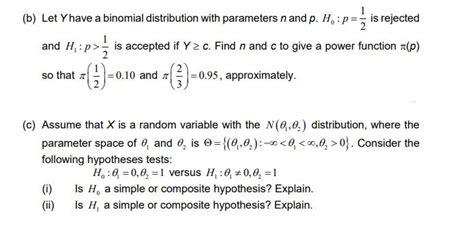 Solved B Let Y Have A Binomial Distribution With