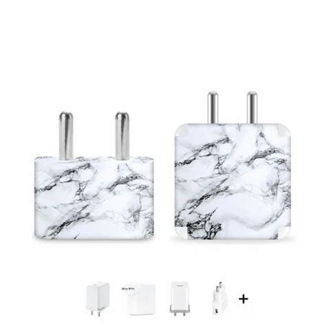 White Marble Charger Skin Cell Phone Skin Cellular Phone Skin Mobile
