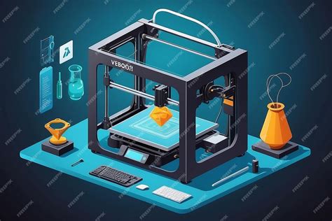 Premium Photo Innovation Unleashed 3d Printer Creating A Model In The Tech Lab Flat Vector