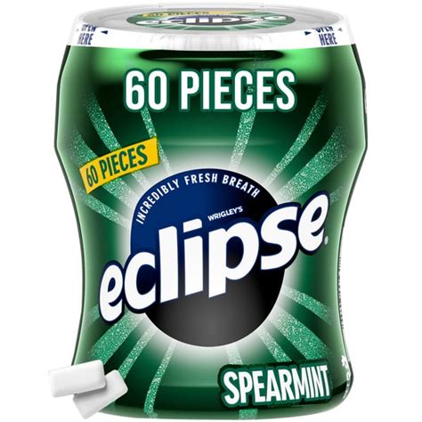 Eclipse Spearmint Sugar Free Chewing Gum Bulk Pack 60ct Bottle Same Day