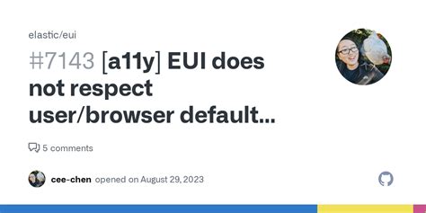 A11y Eui Does Not Respect Userbrowser Default Font Sizes · Issue