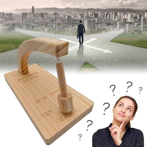 Wooden Decision Maker Magnetic Swing Pendulum Ornament Creative
