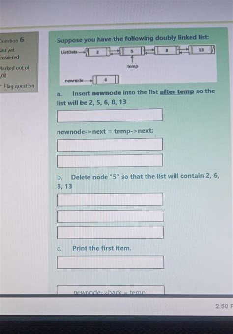Solved Suppose You Have The Following Doubly Linked List