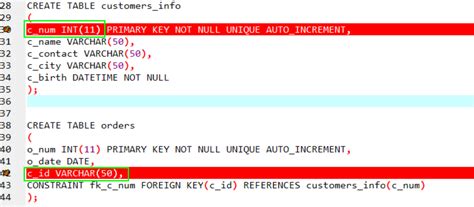 解决报错：error 1005 Hy000 Cant Create Table Marketorders Errno 150