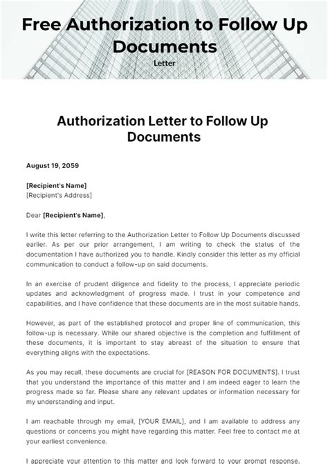 Free Authorization Letter Template To Edit Online