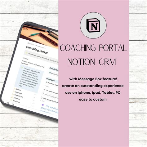 notion template coaching portal coaching resources coaching client engagement grow tool notion