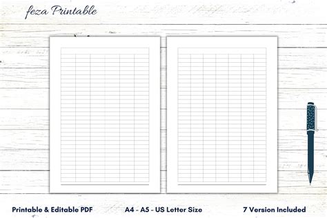 Blank Columns Chart Sheet Printable Editable Blank Worksheet Fillable Blank Columns Table PDF
