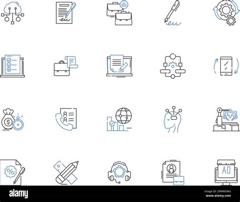 Operations Management Outline Icons Collection Planning Scheduling