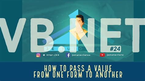 Vbnet Tutorial 24 How To Pass A Value From One Form To Another Youtube