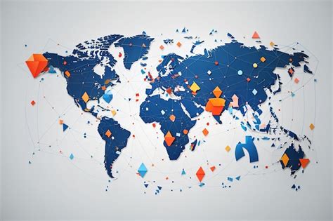 Premium Photo Global Network Connection World Map Point And Line Composition Concept Of Global