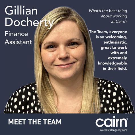 Meet The Team Gillian Docherty Finance Assistant Cairn Estate And Letting Agency