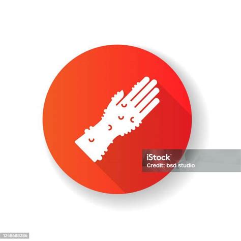 천연두 Rgb 색상 아이콘 전염성 피부과 질환 전염병 바리올라 바이러스 증상 피부 자극 알레르기 반응 발진 실루엣 Rgb 컬러 일러스트가 있는 인간의 손 개념에 대한 스톡