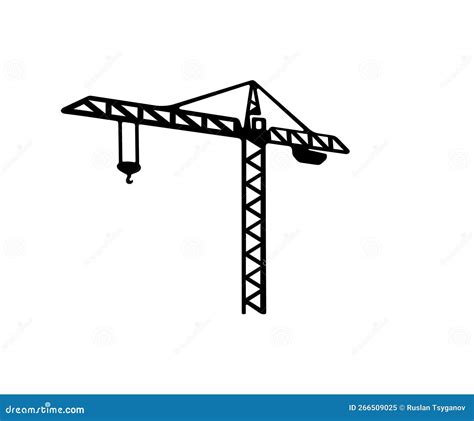 Tower Crane In Construction Site Construction Cran And Crane Graphic Design Construction