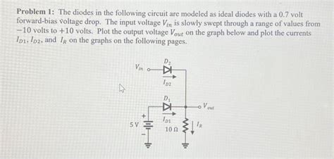 Solved Problem 1 The Diodes In The Following Circuit Are