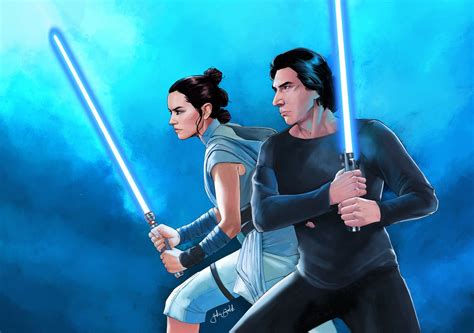 Download Lightsaber Ben Solo Rey Star Wars Movie Star Wars The Rise