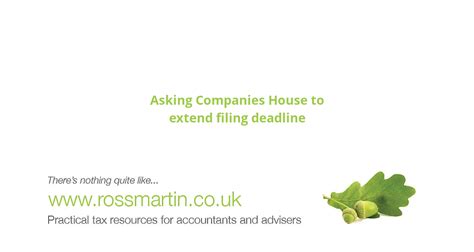 Asking Companies House To Extend Filing Deadline Uk