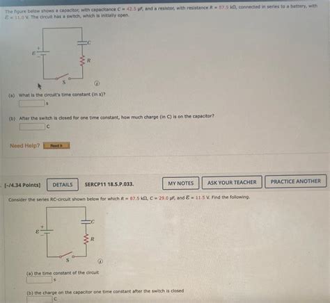 Solved The Figure Below Shows A Capacitor With A Capacitance