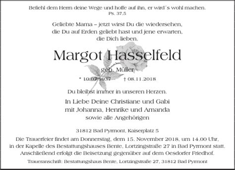Traueranzeigen Von Hasselfeld Trauer Trauerportal Ihrer Tageszeitung