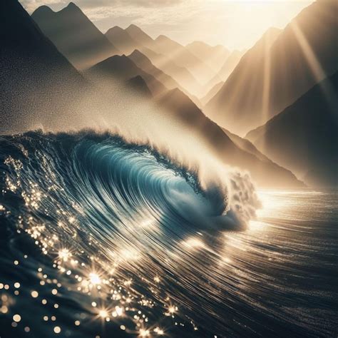Premium Photo Wave Background
