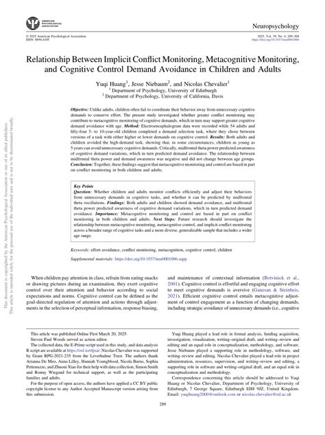 Relationship Between Implicit Conflict Monitoring Metacognitive Monitoring And Cognitive