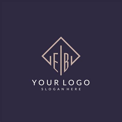 Eb Initial Monogram Logo With Rectangle Style Design 15549337 Vector Art At Vecteezy