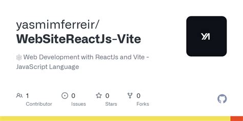 Github Yasmimferreirwebsitereactjs Vite ⚛ Web Development With