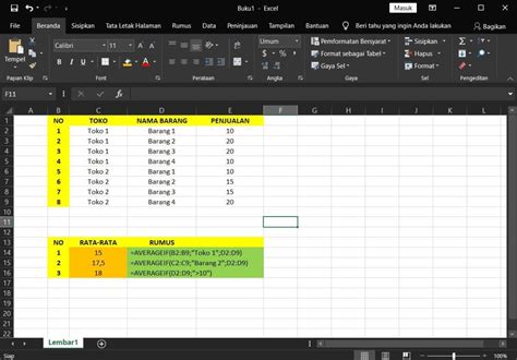 Cara Membuat Rumus Average Di Excel Hongkoong