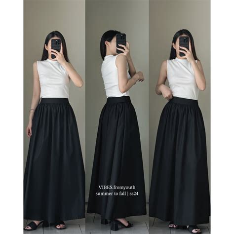 Rough Midi Skirt Legs Spread Cv892 Shopee Malaysia
