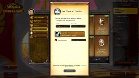 Transfer R Classicwow