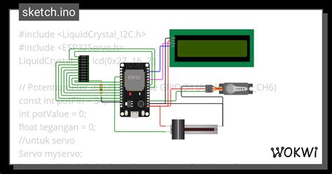 Eps32 Pot I2c Led Servo Wokwi Esp32 Stm32 Arduino Simulator
