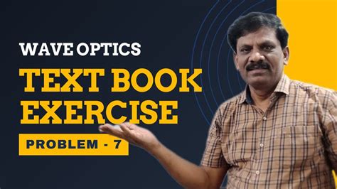 Wave Optics Exercise Problem 7 Class Xii Physics Tamil Nadu State