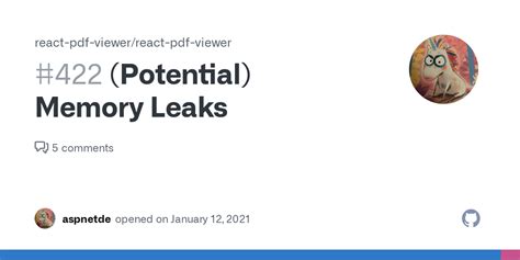 Potential Memory Leaks Issue React Pdf Viewer React Pdf Viewer Github