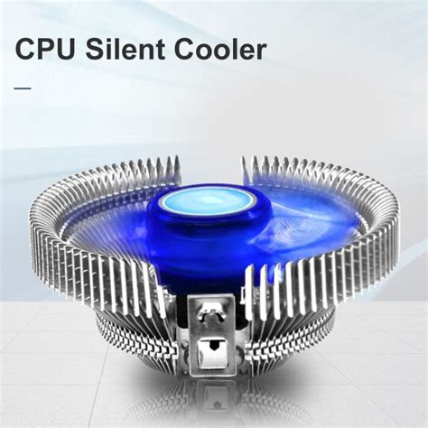 Cpu Cooler Fan Blue Led Aluminum Heatsink 120mm Quiet Fan Cooling For Amd Am4 Am3 Am3 Am2 Am2