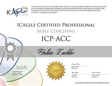 Yuliia Luchko On Linkedin Celebrating New Certification Icagile Certified Professional Agile