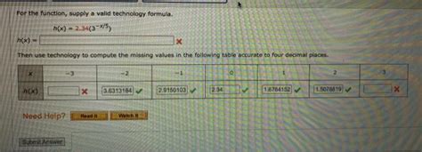 solved supply a valid technology formula for the given