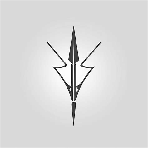 Premium Photo Arafed Black And White Image Of A Stylized Arrow Generative Ai