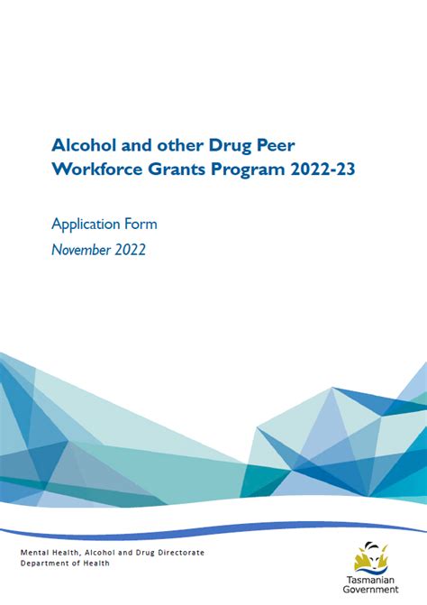 Alcohol And Other Drug Peer Workforce Grants Program 2022 23 Application Form Tasmanian