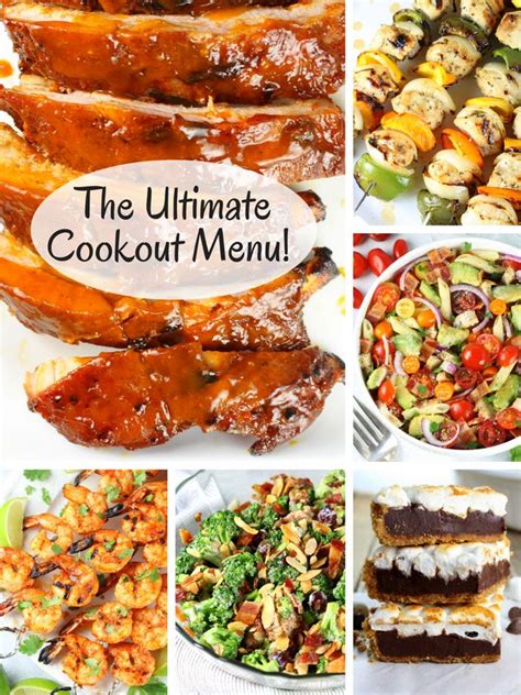 The Cookout Menu For Your Next Summertime Bash Cookout Menu Cookout Food Bbq Recipes