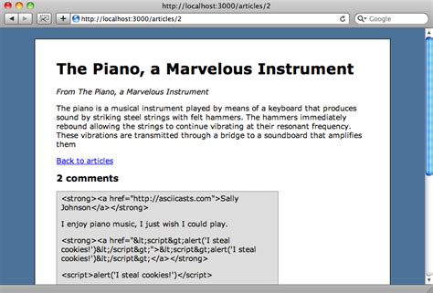 204 Xss Protection In Rails 3 Railscasts